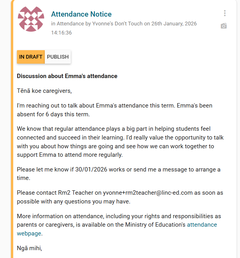 Key Update: Attendance Management Plan (AMP)